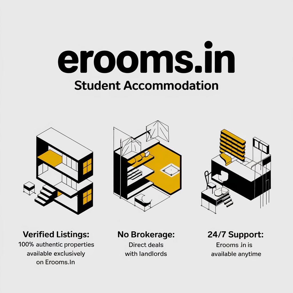 erooms: Find Hostels, PGs, Flats & Messes Near Colleges & Institutes